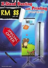 X-Stand Bunting With Printing | Malaysia Design And Print