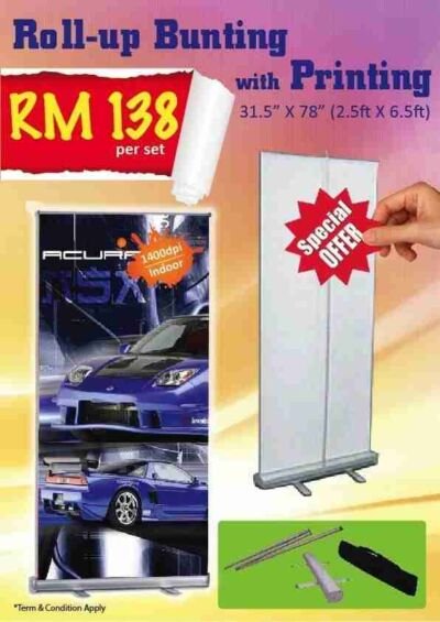 Roll-up Bunting With Printing | Malaysia Design And Print